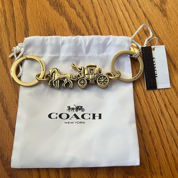 Coach | Other | Nwt Coach Horse Carriage Valet Keychain With Coach Dust ...